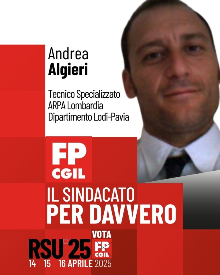 Rsu 2025 con Fp Cgil / Andrea Algieri, Tecnico Specializzato, ARPA ...