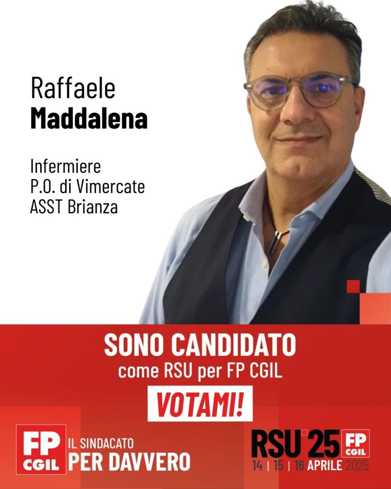 Rsu 2025 con Fp Cgil / Raffaele Maddalena – Infermiere, P.O. di ...