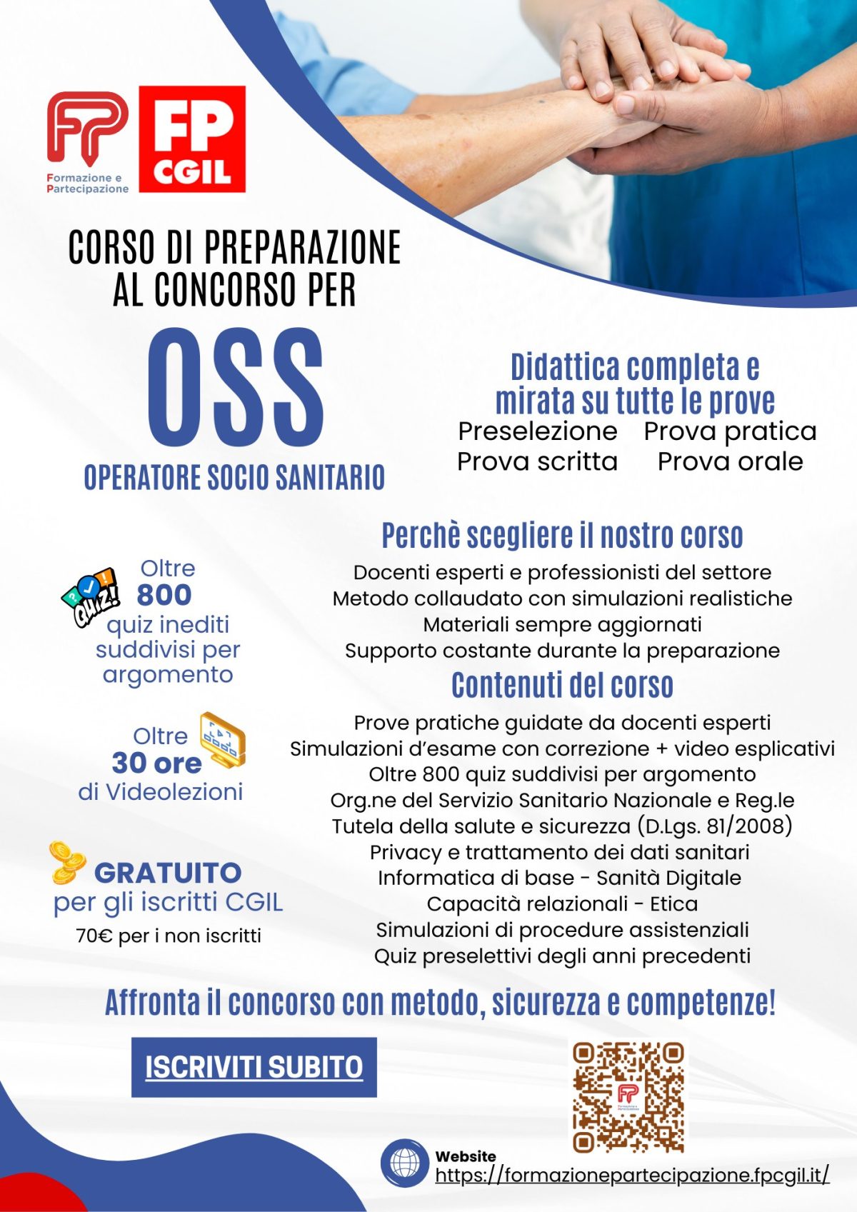 Corso di preparazione al concorso OSS – Fp CgilCorso di preparazione al concorso per OSS - FP ...